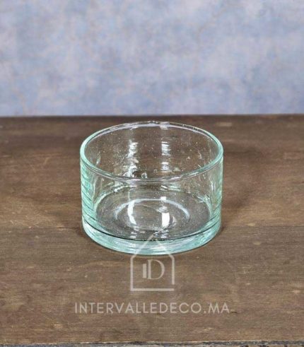 Coupelle en verre transparent pour dessert et salade de fruits