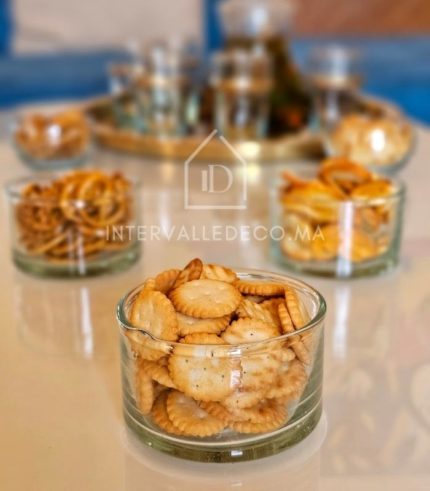 Coupelle en verre transparent pour dessert et salade de fruits