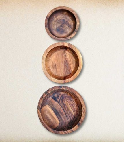 Gas3a en bois de noyer 40/42cm - Idéale pour 6 à 8 personnes